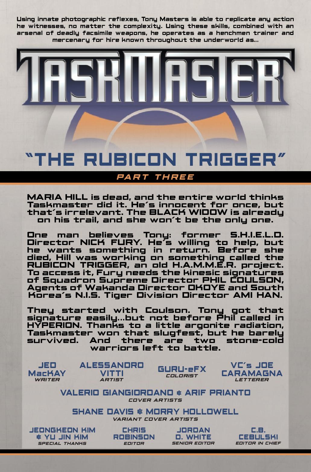 Preview: Taskmaster #3 (of 5) - Graphic Policy