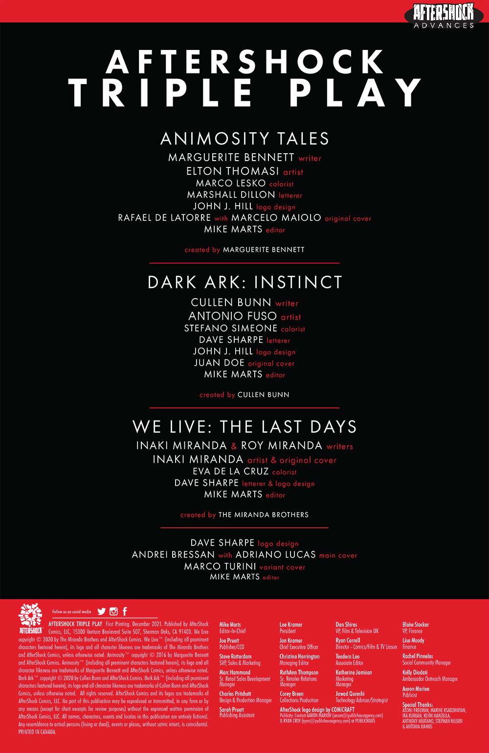 Exclusive Preview: AfterShock Triple Play #1 - Graphic Policy