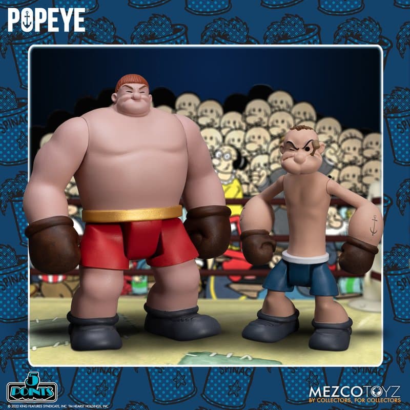 Popeye and Oxheart head to the ring in this 5 Points Set from Mezco ...